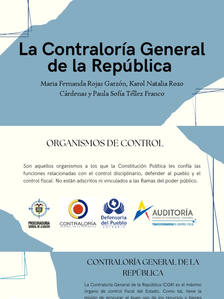 La contraloría General de la República y el control fiscal | PDF