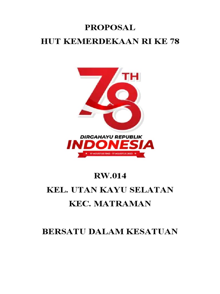 Proposal HUT Kemerdekaan RI ke-78 | PDF
