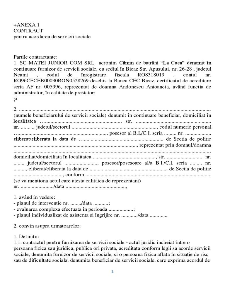 Contract Camin Batrani | PDF
