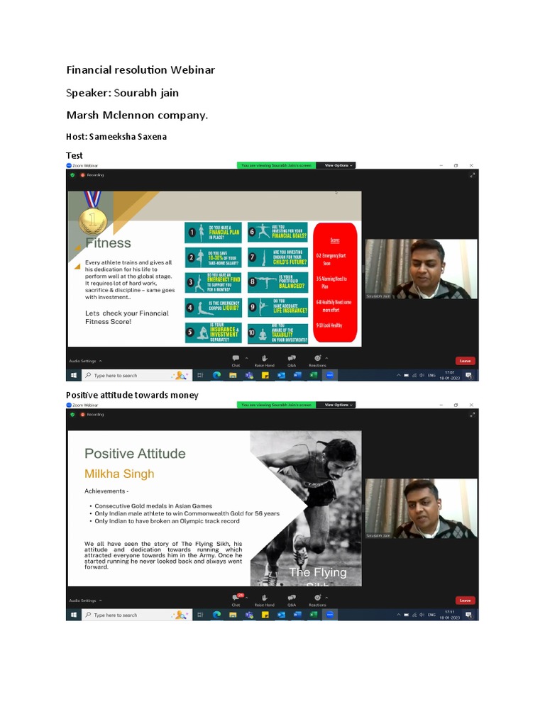 Financial Resolution Webinar | PDF