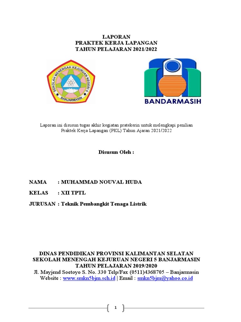 LAPORAN PKL PDAM BANDARMASIH PAL 6 (2021) (2) (1)-1 | PDF