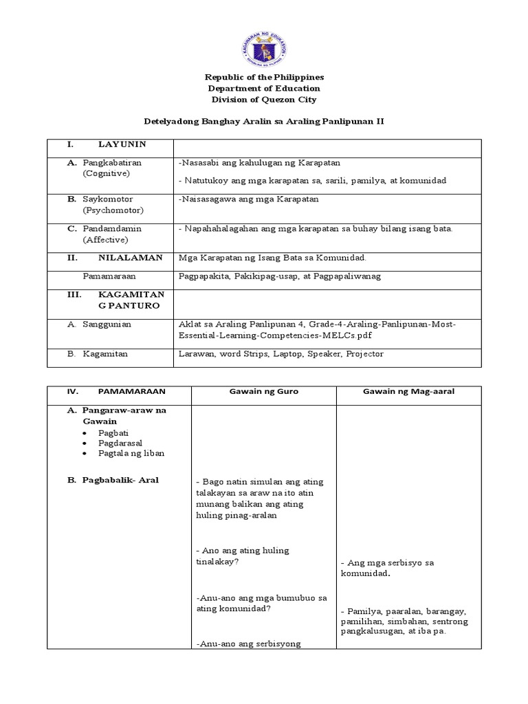 Detailed Lesson Plan Grade 2 | PDF
