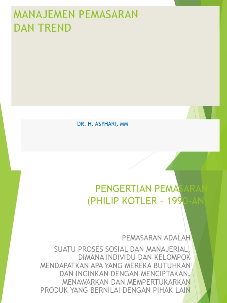 Manajemen Pemasaran Dan Trend 2021 | PDF