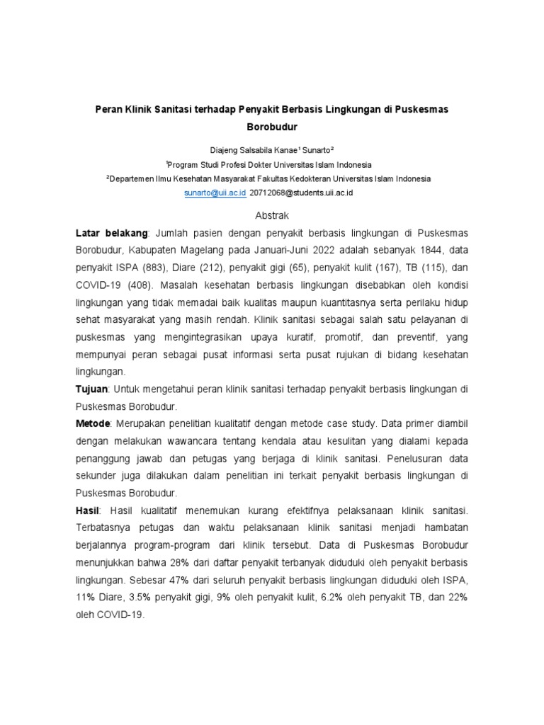 Elektif KlinikSanitasi DSK | PDF