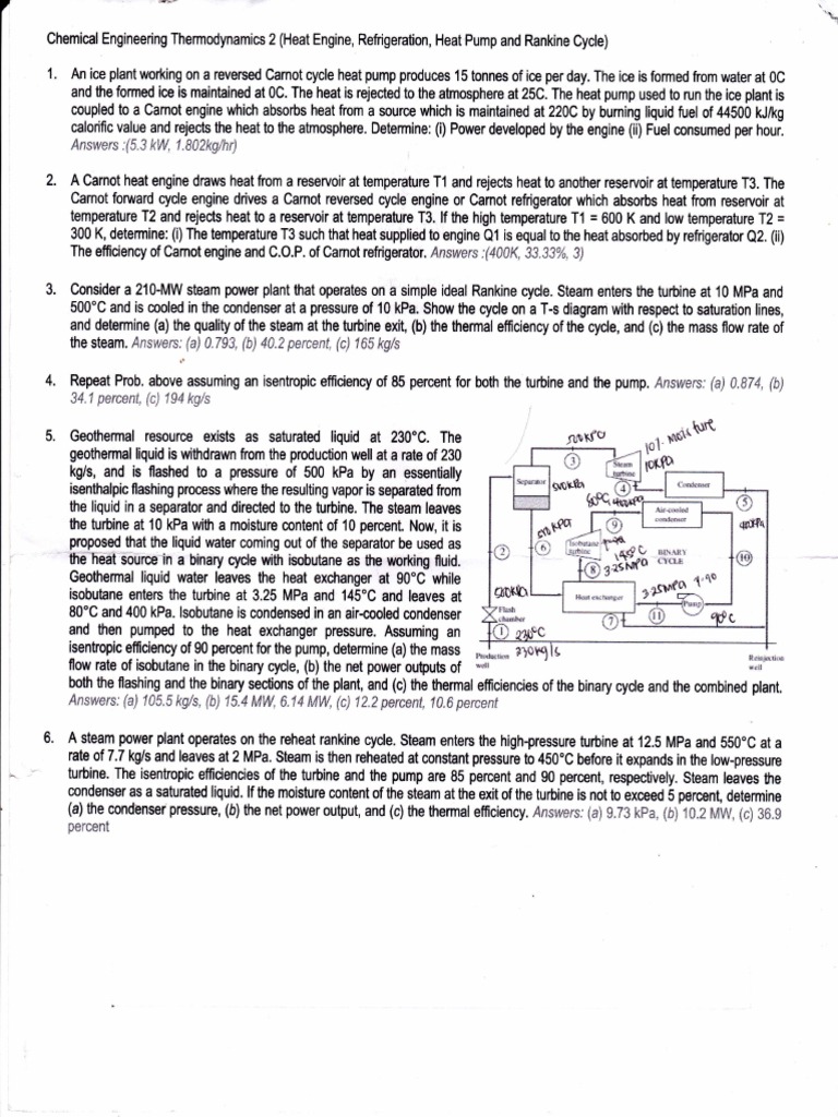 Thermo 2 - Quiz 1 | PDF | Heat | Steam