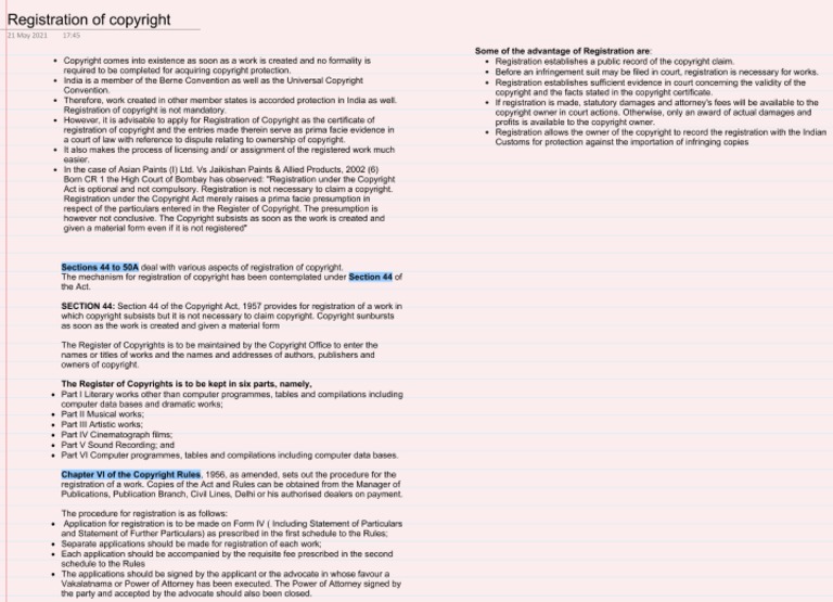 Registration of Copyright | PDF