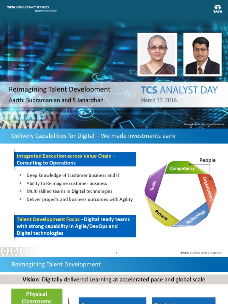 TCS Analyst Day 2016 Reimagining Talent Development | PDF | Agile Software Development | Computing