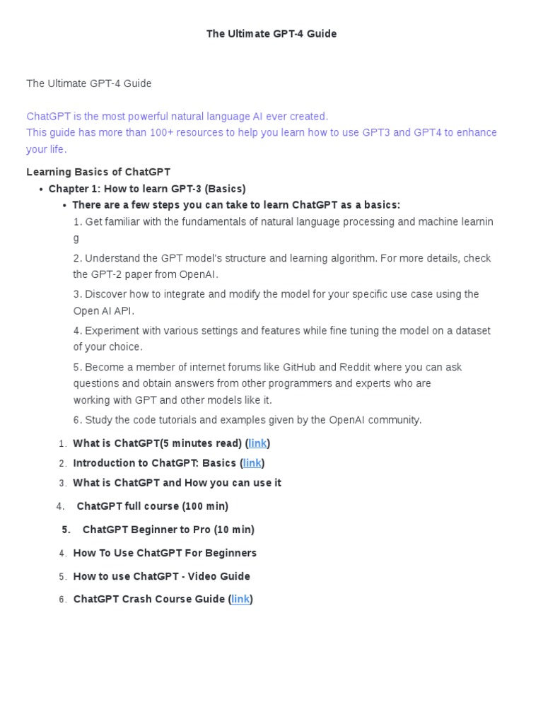 The Ultimate GPT-4 Guide | PDF