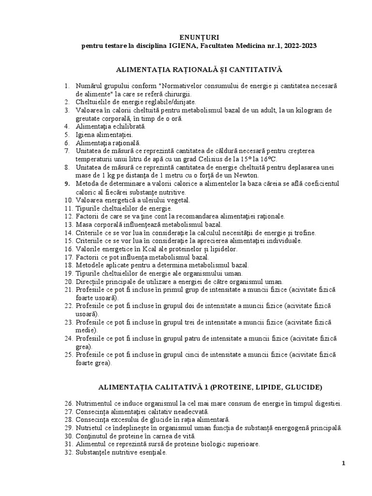 +enunturi Igiena M1 Toamna Ro 2022-2023-74488 | PDF