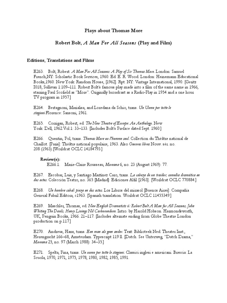 A Man For All Seasons | PDF