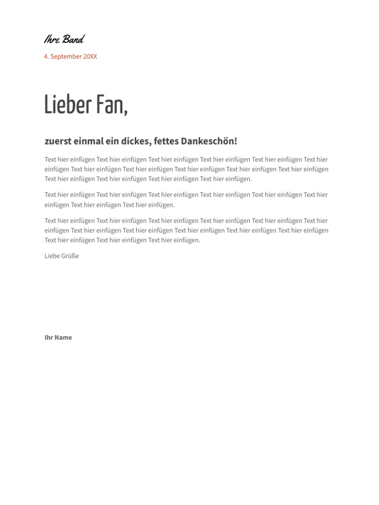 Formloser Brief | PDF