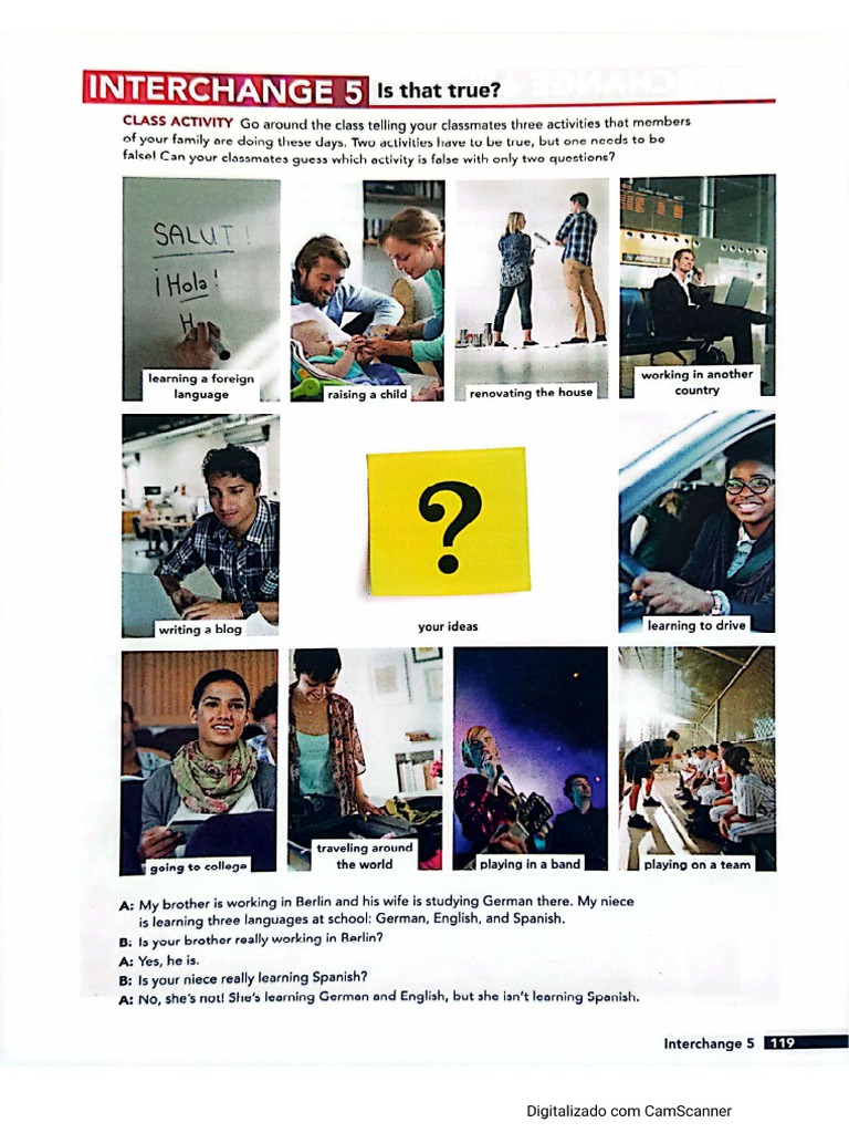 Interchange 5ed Book 1 Extra Activities Unit 5 | PDF