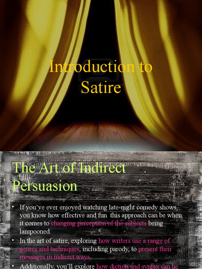 Understanding Satire: Types and Techniques | PDF | Satire | Irony