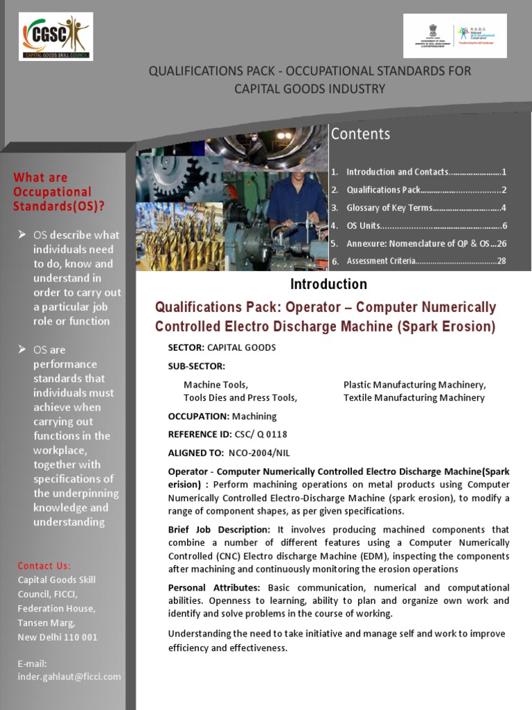 CNC EDM Operator Qualifications Pack | PDF