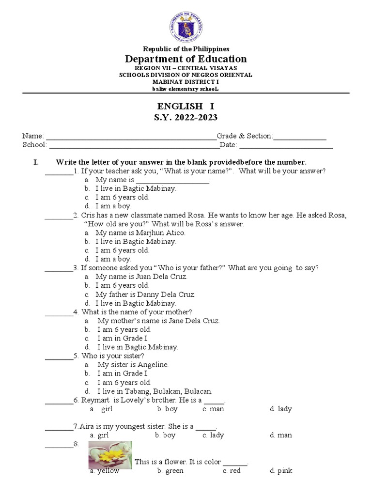 3rd Periodical Test 2022-2023 1 | PDF