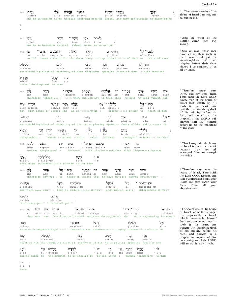 Eze 14 | Download Free PDF | Hebrew Words And Phrases | Foreign Language Studies