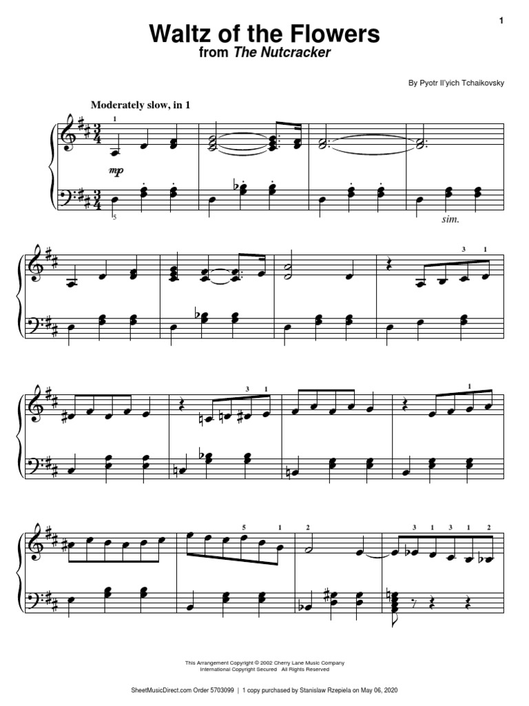 Waltz of The Flowers From The Nutcracker Suite | Download Free PDF ...