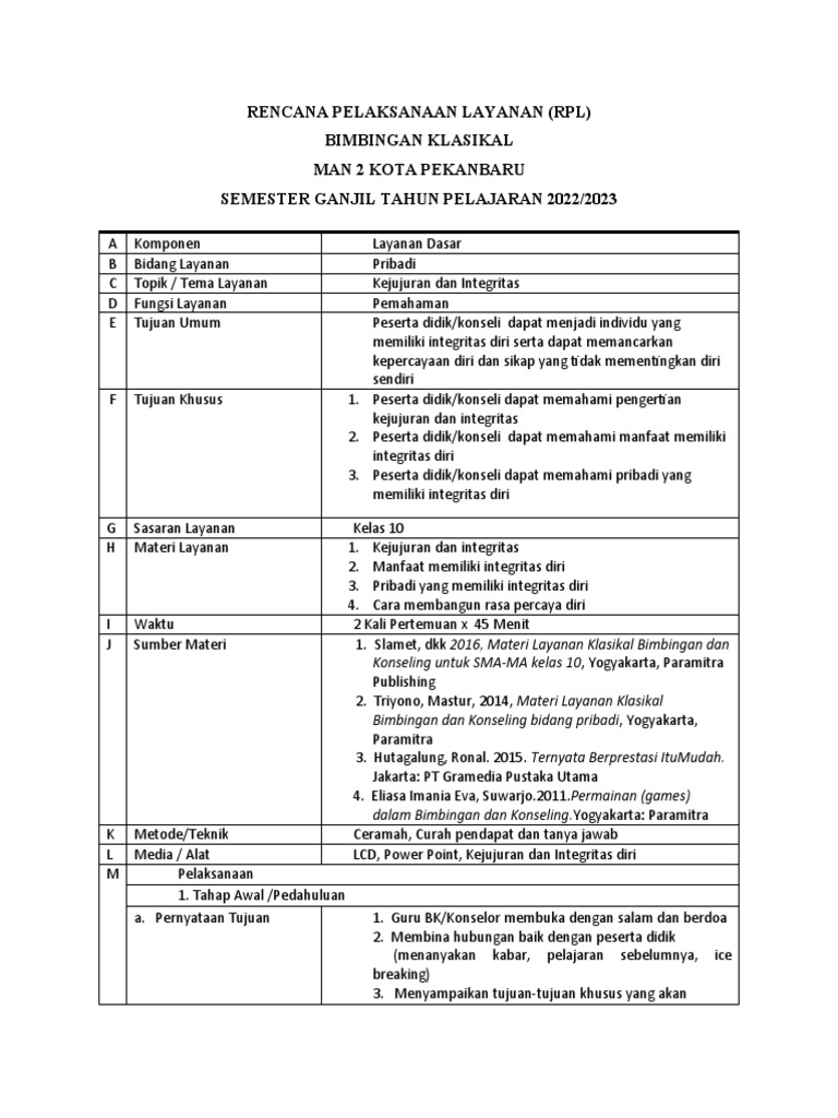 RPL 3 Kejujuran Dan Integritaas | PDF