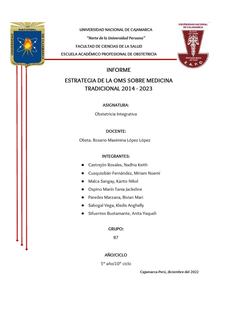 Informe Oms | PDF | Medicina | Organización Mundial de la Salud