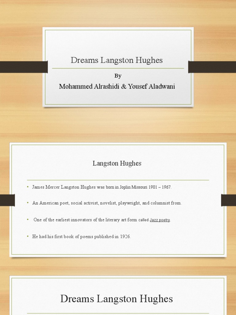 Dreams Langston Hughes | PDF | History | Classics