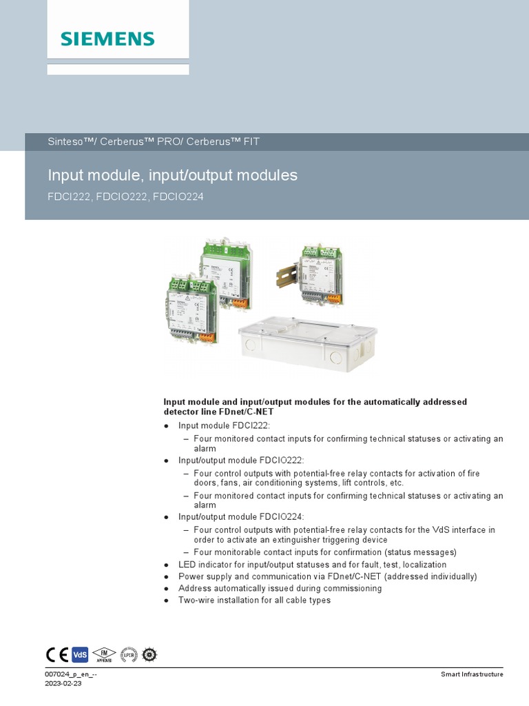 A6V10062602 Input Module Input Output Modules en | PDF | Relay | Input/Output