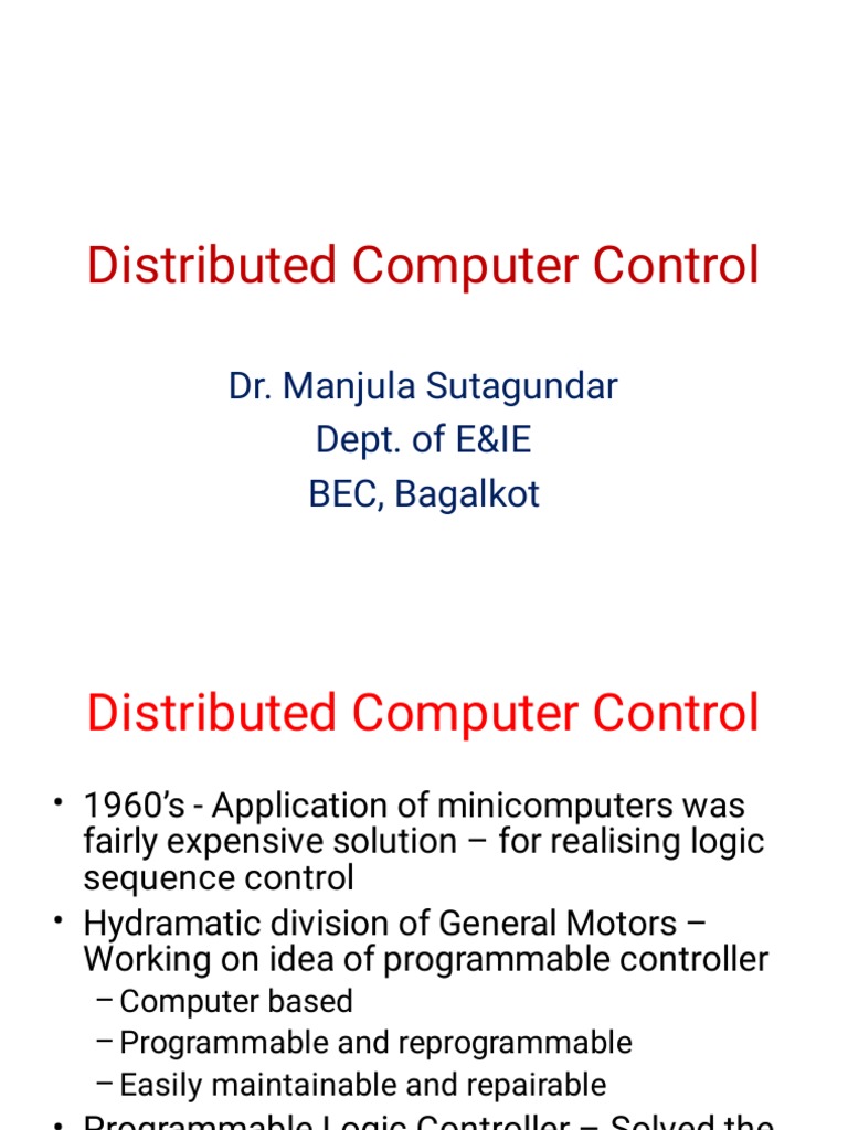 Distributed Computer Control | PDF | Programmable Logic Controller | Databases