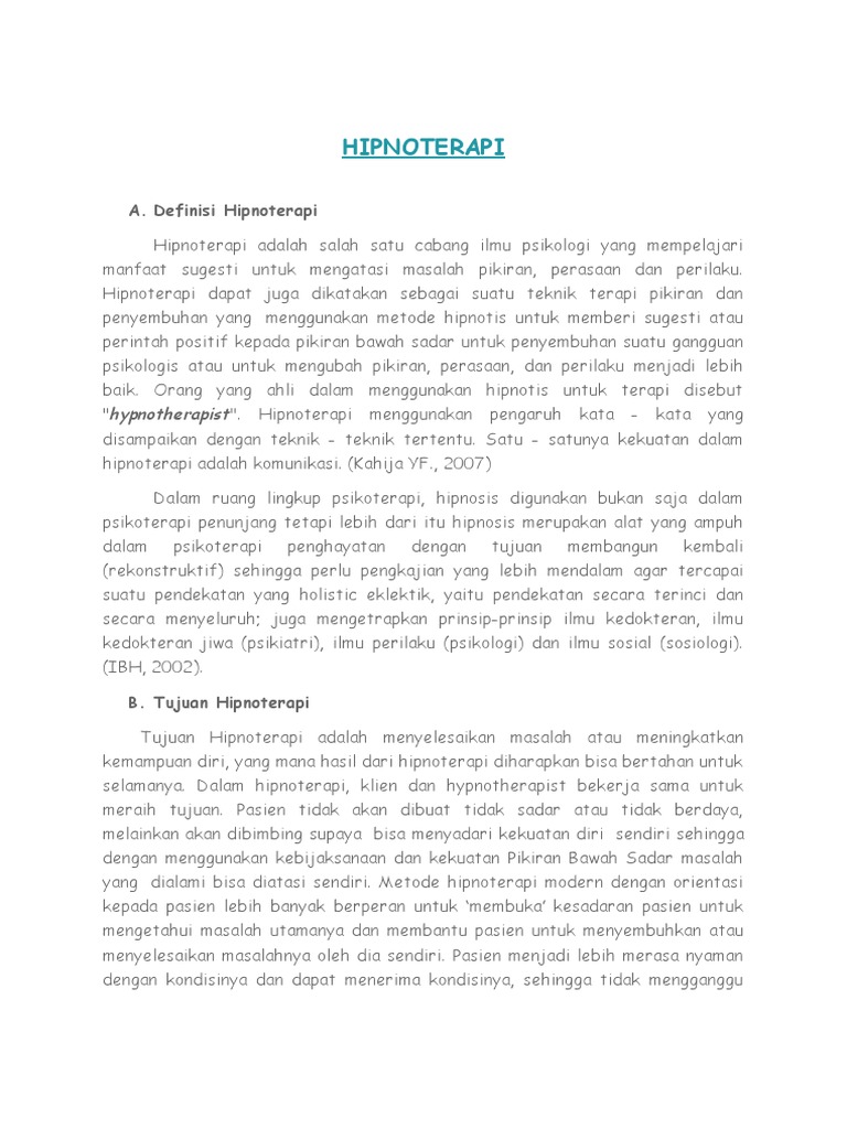 Hipnoterapi Blog | PDF