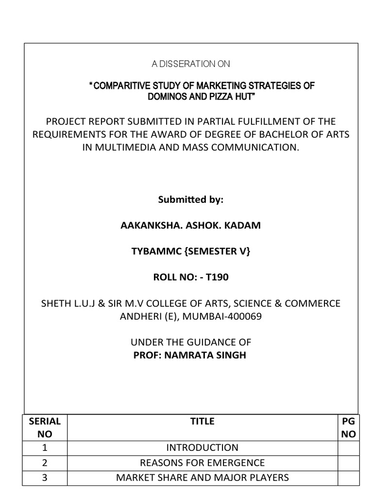 Project Report Submitted in Partial Fulfillment of The Requirements For The Award of Degree of ...