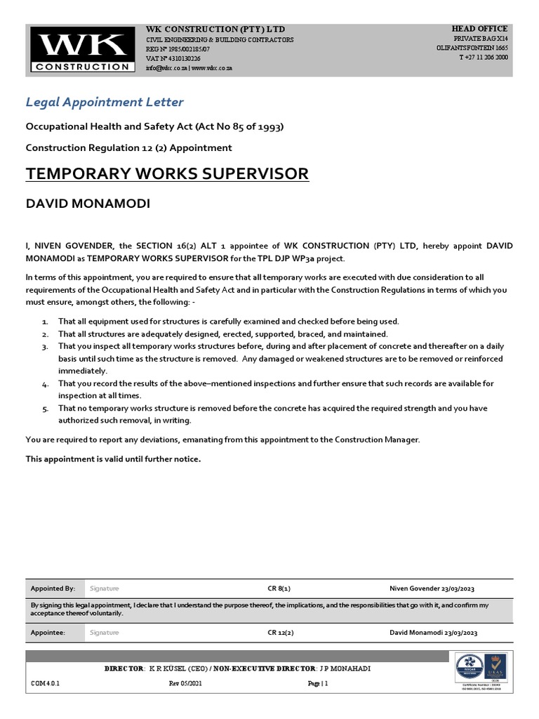 CR 12 (2) (Temporary Works Supervisor) (D Monamodi) | PDF