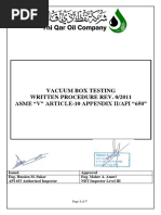 Vacuum Box Testing Guide | PDF | Vacuum | Pressure Measurement