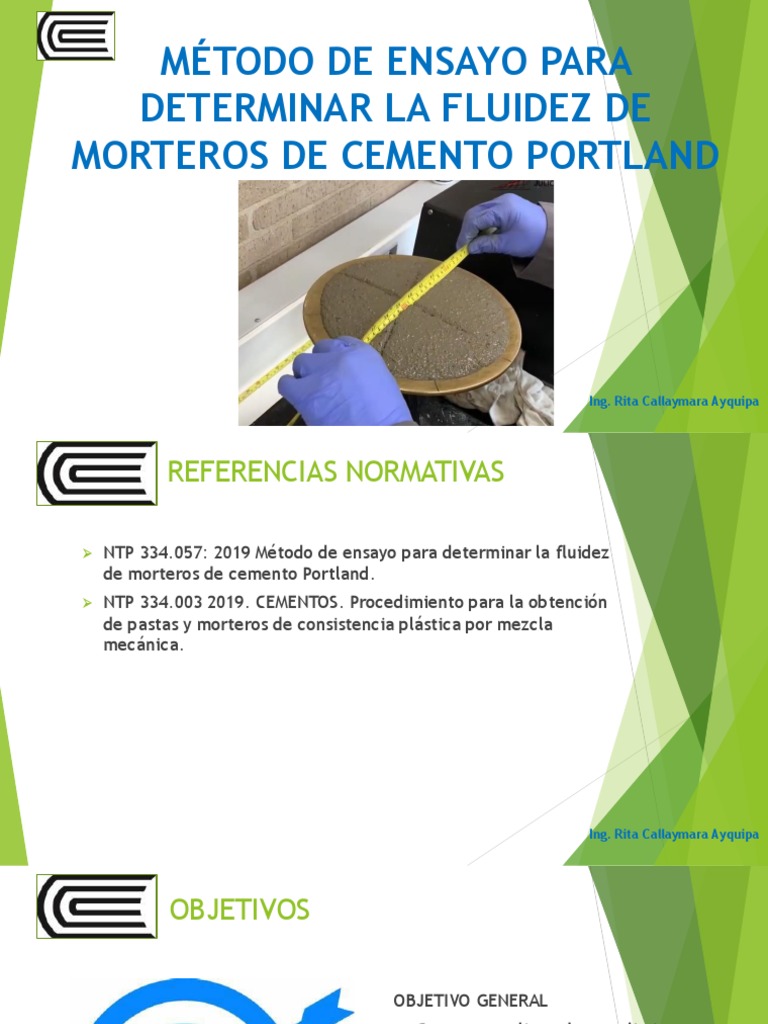 Fluidez de Mortero | PDF | Cemento | Mortero (Albañilería)