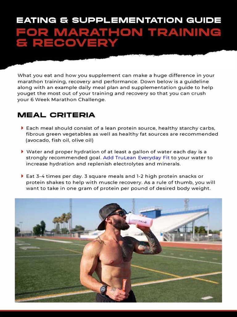 Marathon Eating and Supplementation Guide | PDF | Dietary Supplements | Fat