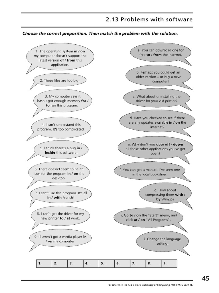 8 Problems With Software - Prepositions | PDF
