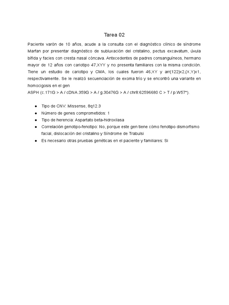 Tarea 02 Genética | PDF