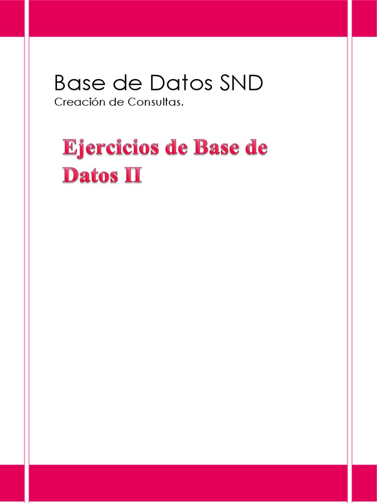 Ejercicios Base de Datos 2 | PDF | Bases de datos | Ventana (informática)