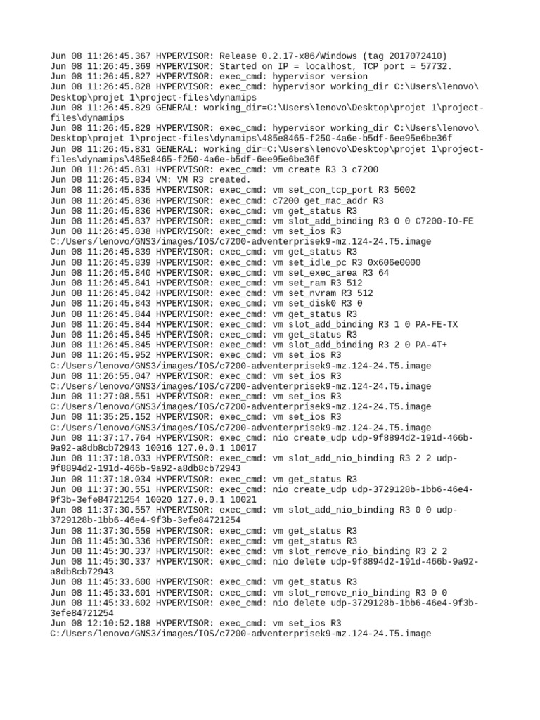 Dynamips I3 Log | PDF