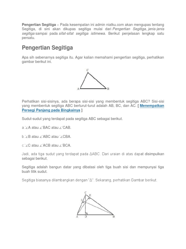 Pengertian Segitiga | PDF
