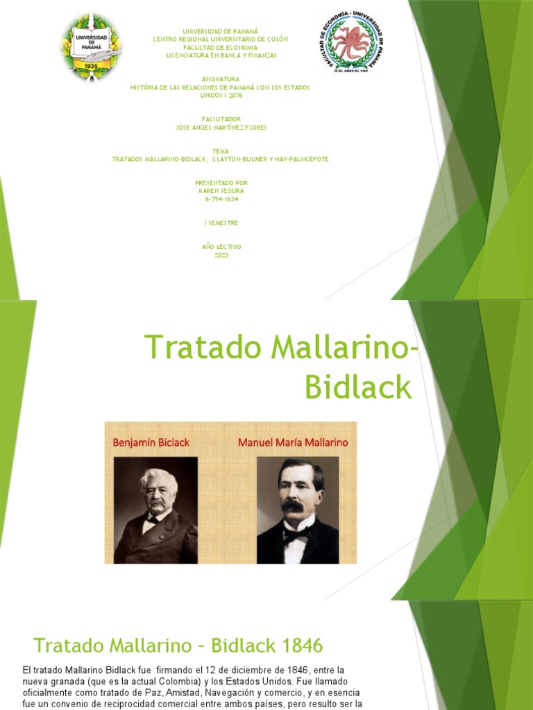 Tratado Mallarino-Bidlack de 1846 | PDF | canal de Panama | Los Estados ...