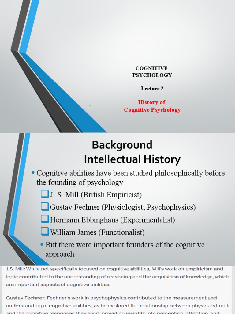 Lecture 2 Cognitive Psy (History) | PDF | Psychology | Cognition