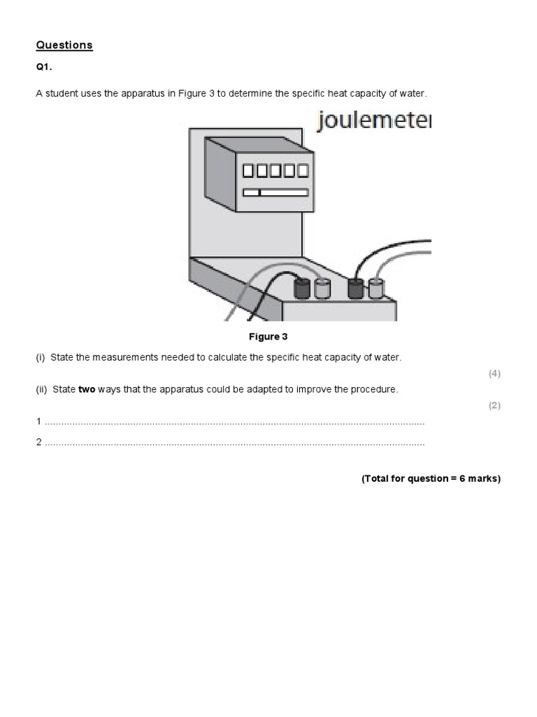 Specific Heat Capacity Calculations | PDF | Heat Capacity | Heat