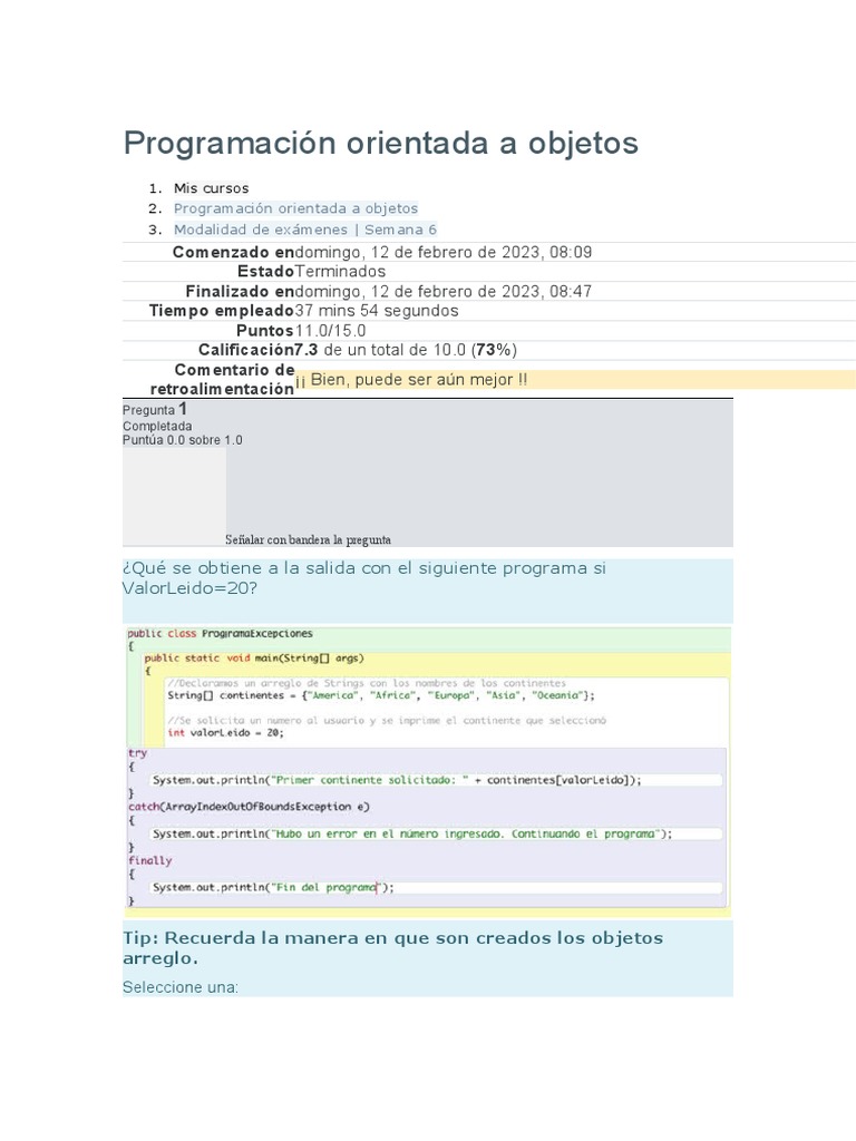 Examen Semana 5y6 Programación Orientada A Objetos | PDF | Herencia (Programación Orientada a ...