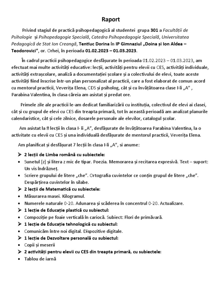 Raport 1 | PDF