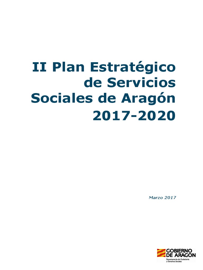 II Plan Estrat Gico de Servicios Sociales Arag N 2017-2020 | PDF | Planificación | Planificación ...
