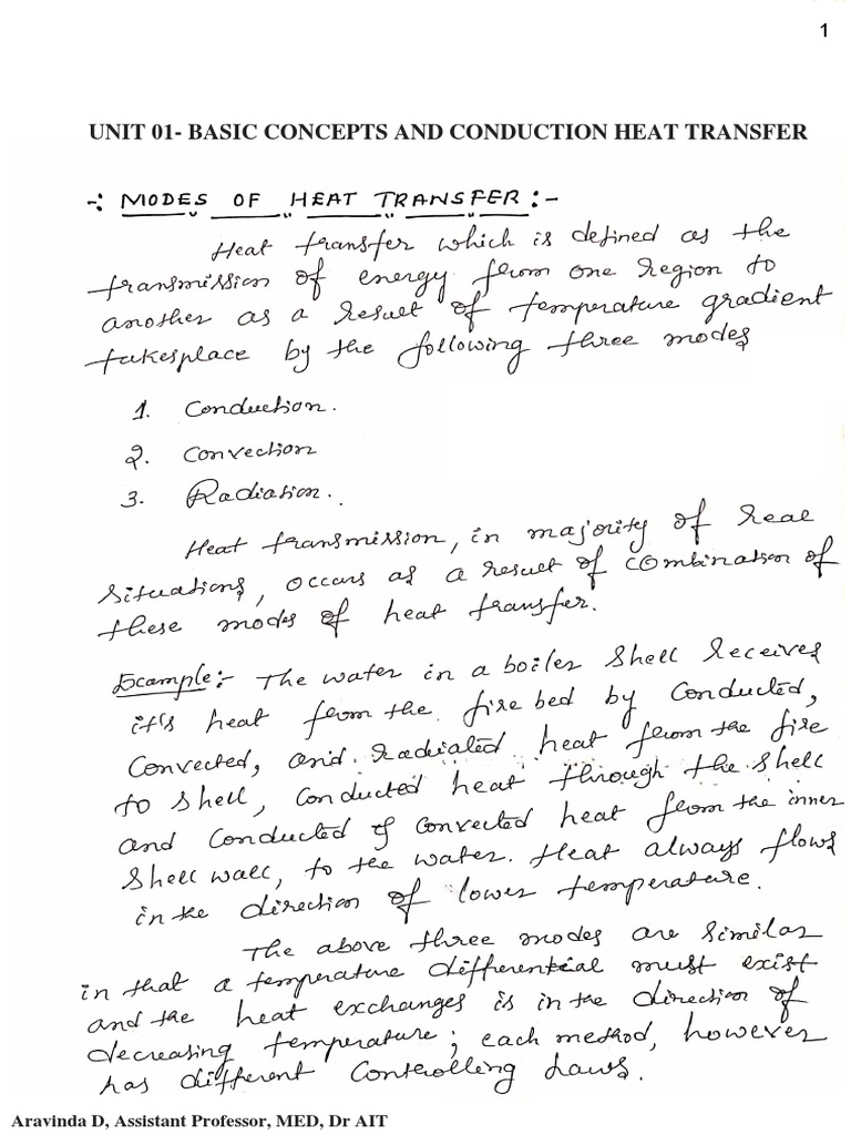 Basic Concepts and Conduction Heat Transfer | PDF
