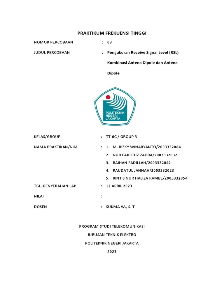 Tt6c 23 g3 Lap-3 RSL Dipole Dipole | PDF
