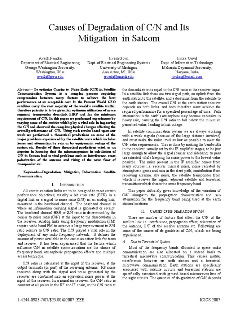 Common Causes of Signal Degradation | PDF | Antenna (Radio) | Radar