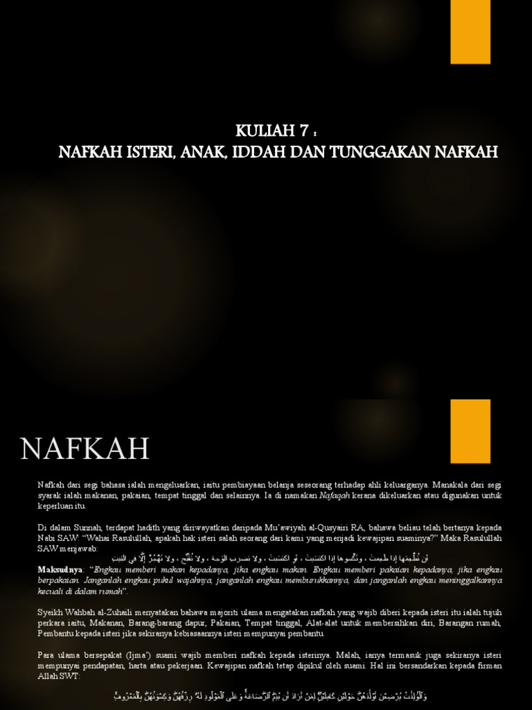 Kuliah 7 Nafkah Dan Hadhanah Pdf