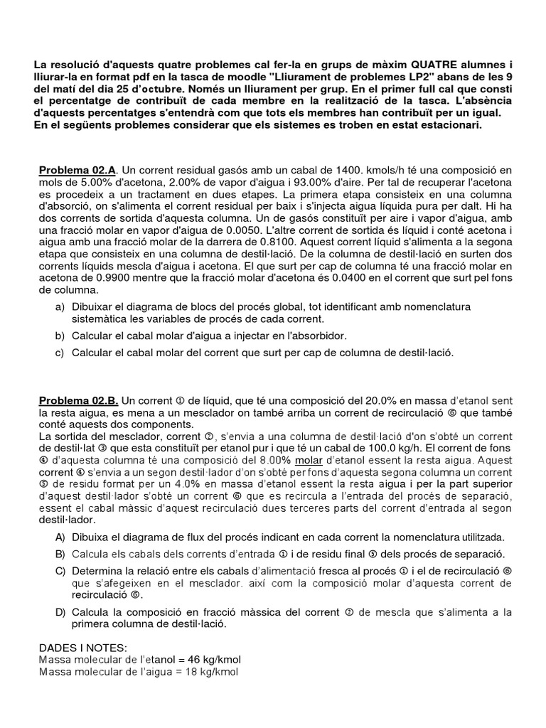 LP2 - Problemes - FEP - 25 - Oct - 22 v0 | PDF