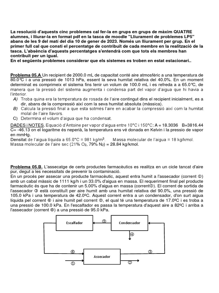 LP5 - Problemes - FEP - 10 - Gen - 23 v0 Enunciats | PDF