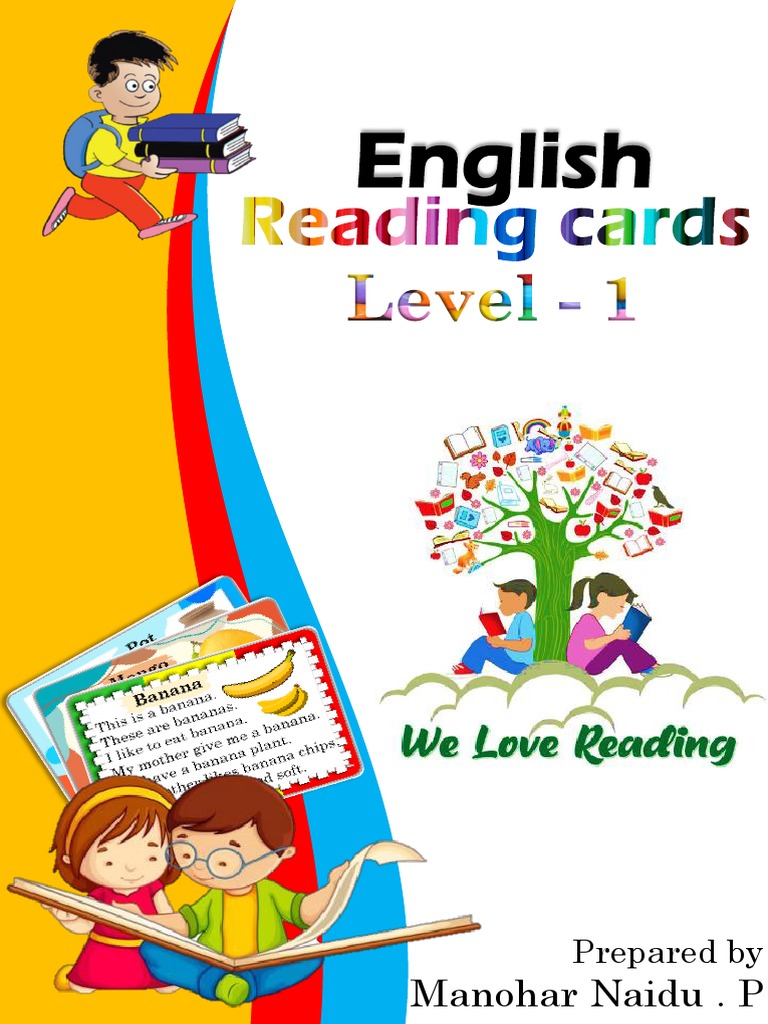 English Reading Cards L-1 | PDF | Mango | Apple